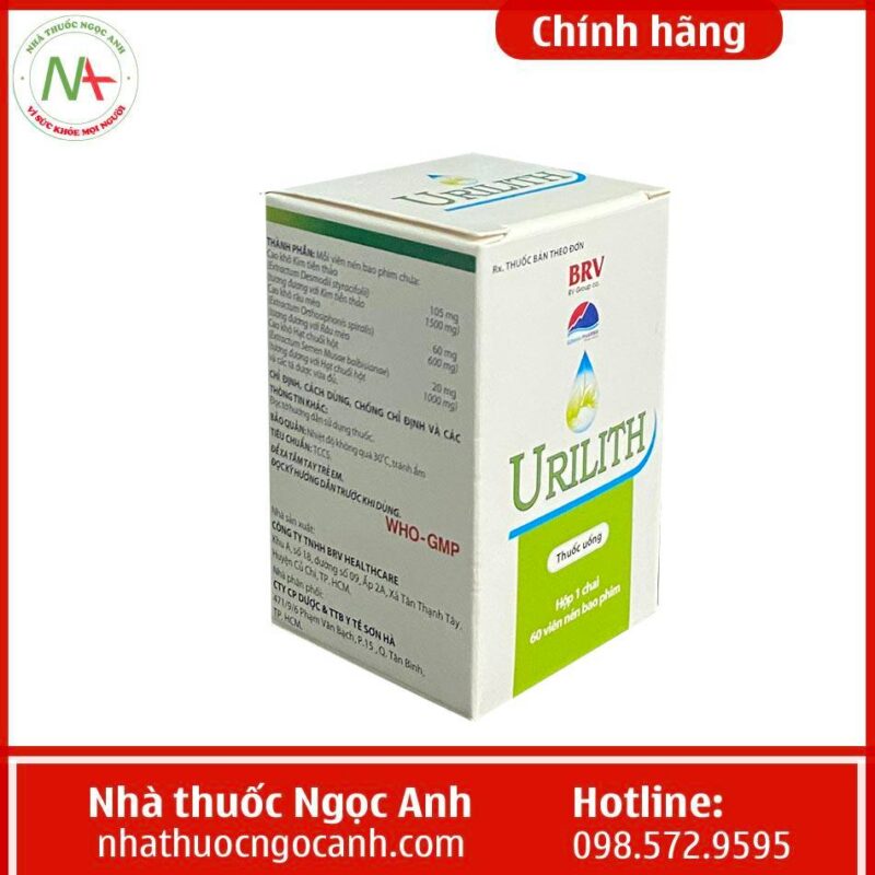 [CHÍNH HÃNG] Thuốc Urilith hộp 60 viên: Công dụng, Giá bán