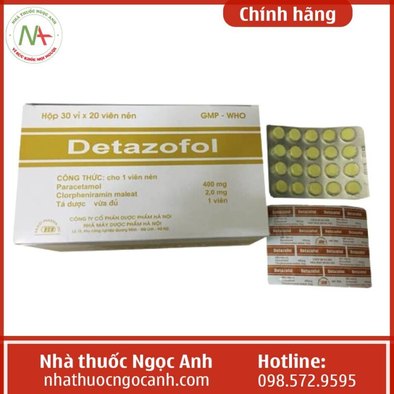 Thuốc Detazofol 400mg có tác dụng gì, giá bao nhiêu, mua ở đâu