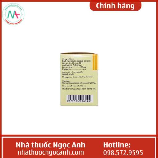 Thuốc Doxycycline 100mg Brawn liều dùng, giá bao nhiêu, mua ở đâu