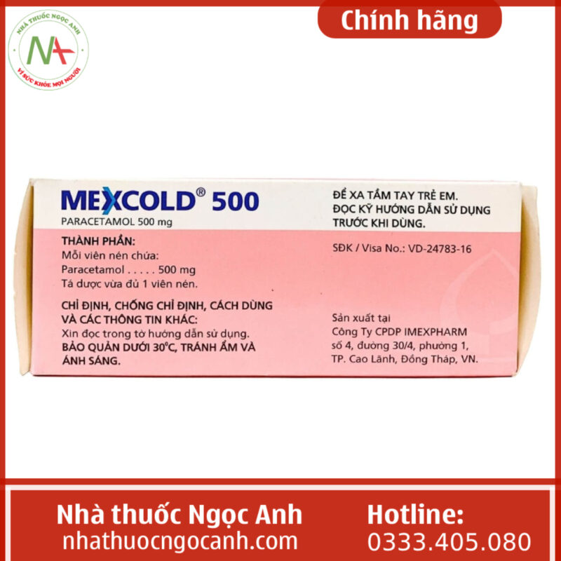 Thuốc Mexcold 500 là thuốc gì, giá bao nhiêu, mua ở đâu?