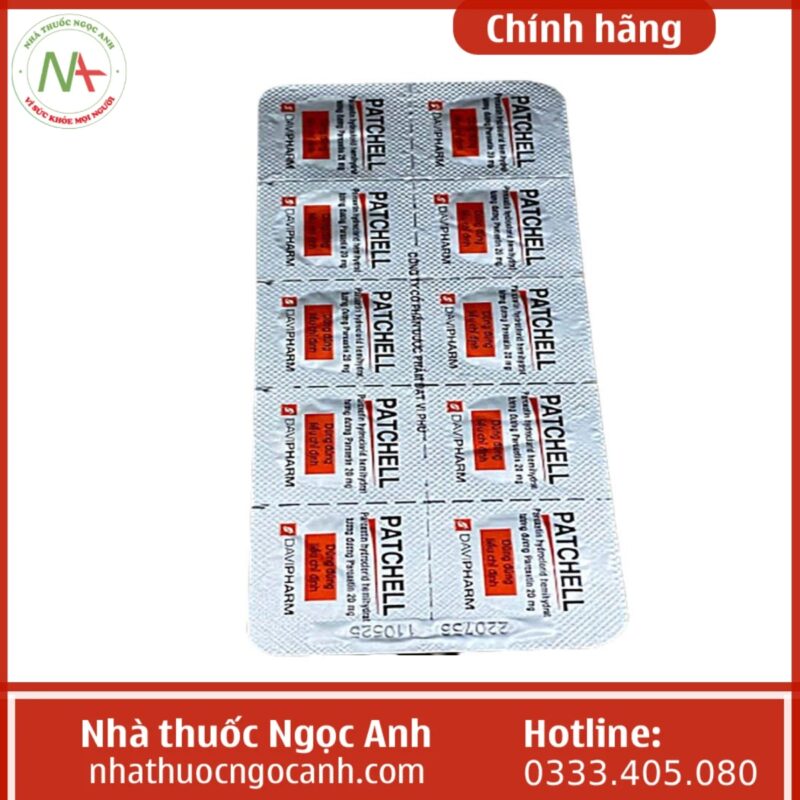 Thuốc Patchell 20mg là thuốc gì, có tác dụng gì, mua ở đâu, giá bao nhiêu?