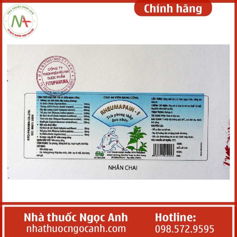 Thuốc Rheumapain-f là thuốc gì, tác dụng gì, mua ở đâu, giá bao nhiêu?