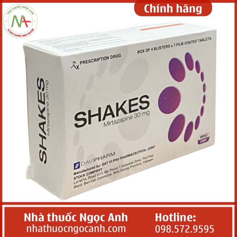 Thuốc Shakes 30mg là thuốc gì, có tác dụng gì, giá bao nhiêu, mua ở đâu?