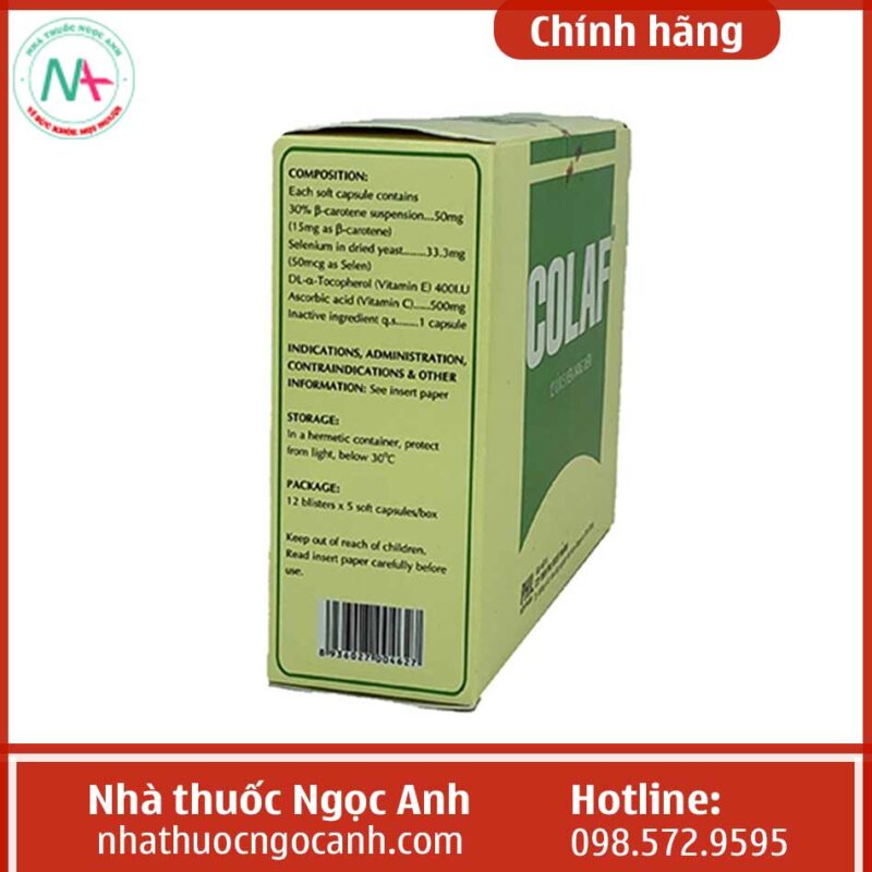 Thuốc Colaf là thuốc gì, có tác dụng gì, giá bao nhiêu, mua ở đâu?