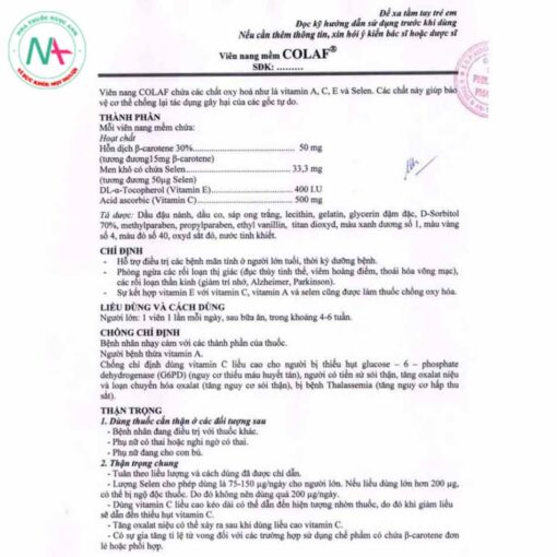 Colaf là thuốc gì? Có tốt không? Giá bao nhiêu?