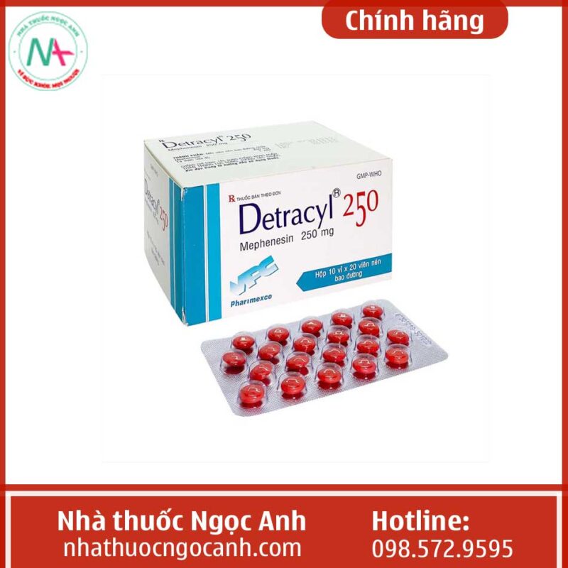 Thuốc Detracyl 250 mg có tác dụng gì, giá bao nhiêu, mua ở đâu?