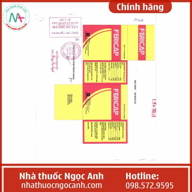Thuốc Fericap là thuốc gì, có tác dụng gì, giá bao nhiêu, mua ở đâu