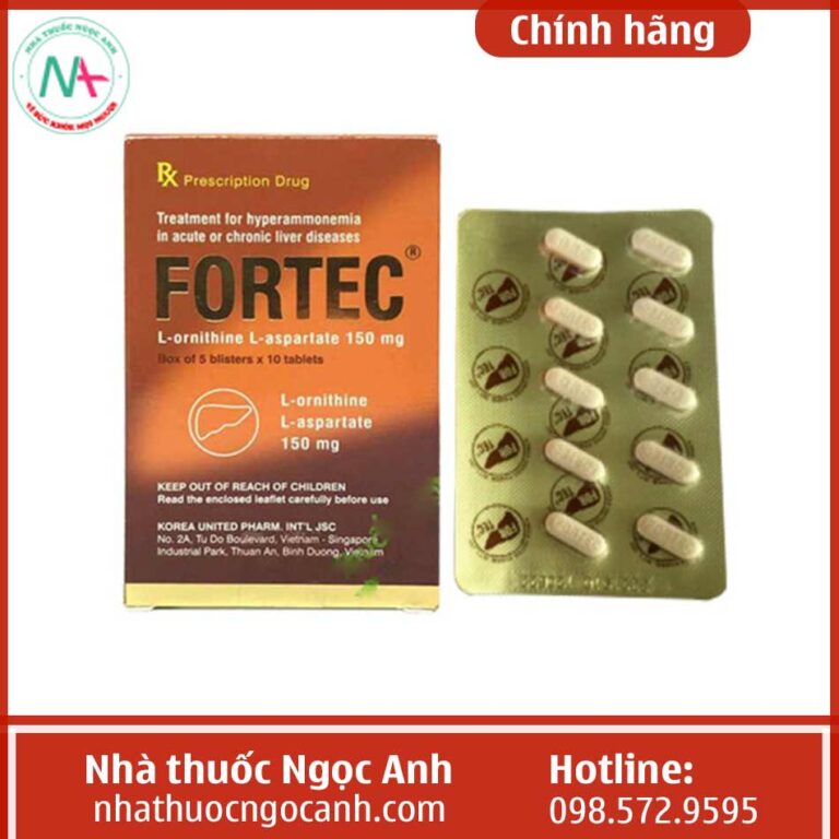Thuốc Fortec 150mg là thuốc gì, công dụng, giá bao nhiêu, mua ở đâu
