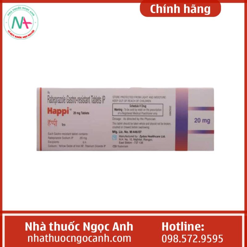 Thuốc Happi 20 mg là thuốc gì, tác dụng gì, giá bao nhiêu, mua ở đâu?
