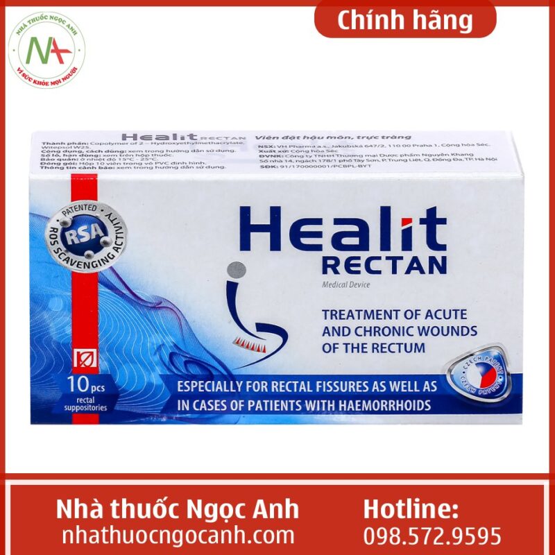Thuốc đặt trĩ Healit Rectan có tốt không, giá bao nhiêu, mua ở đâu