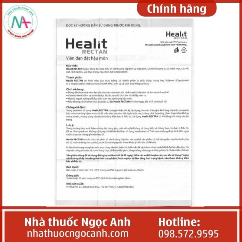 Healit rectan là gì? công dụng, cách dùng, giá bao nhiêu? mua ở đâu?
