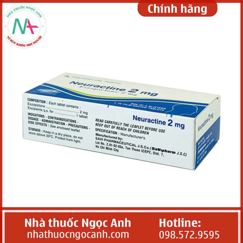 Thuốc Neuractine 2mg là thuốc gì, giá bao nhiêu, mua ở đâu?