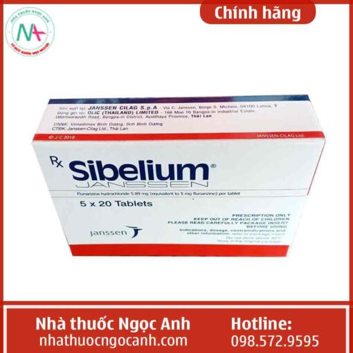 Thuốc Sibelium 5mg là thuốc gì, cách dùng, giá bao nhiêu, mua ở đâu