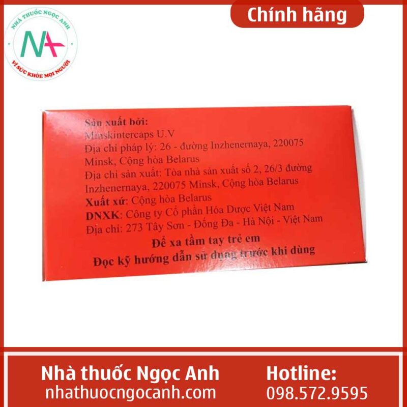 Thuốc Vihacaps 600 là thuốc gì, có tác dụng gì, mua ở đâu, giá bao nhiêu?