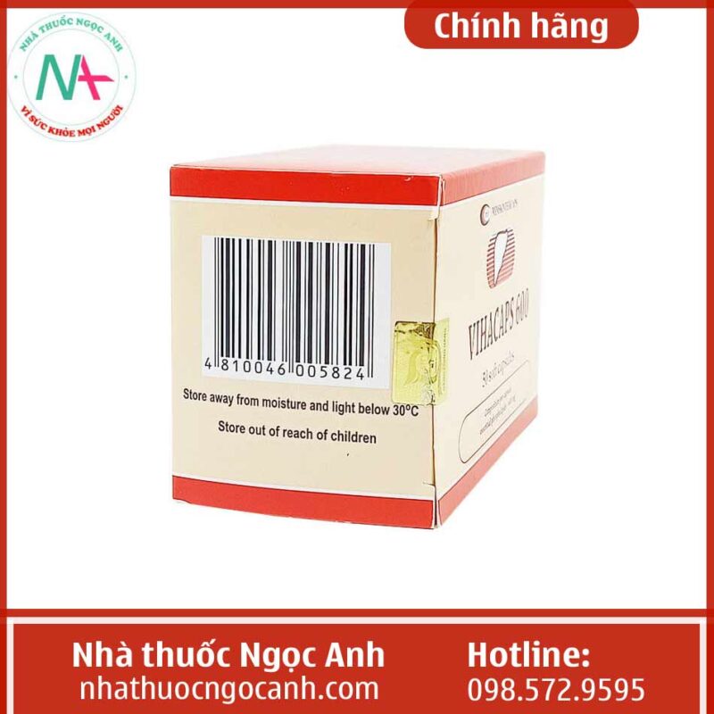 Thuốc Vihacaps 600 là thuốc gì, có tác dụng gì, mua ở đâu, giá bao nhiêu?