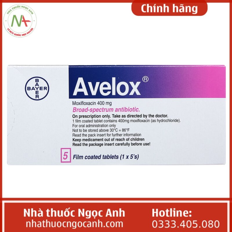 Thuốc Avelox 400mg là thuốc gì, tác dụng gì, giá bao nhiêu, mua ở đâu