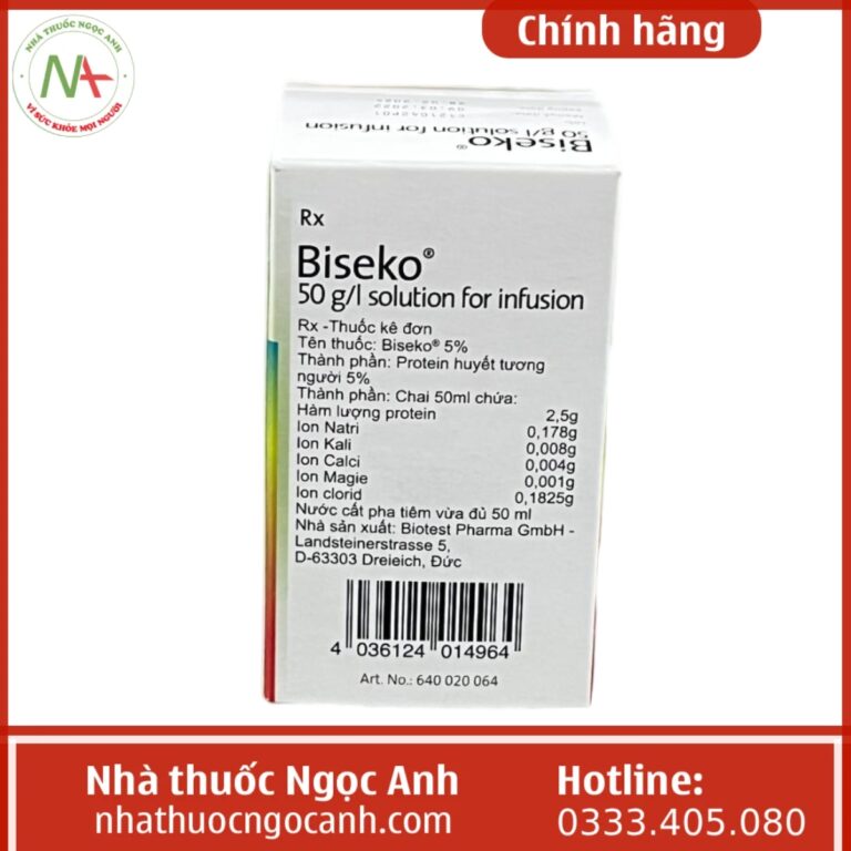 Thuốc Biseko 50 g/L chai 50ml chỉ định, giá bao nhiêu, mua ở đâu?