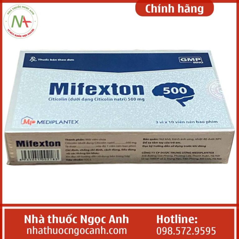 Thuốc Mifexton 500 là thuốc gì, uống khi nào, giá bao nhiêu, mua ở đâu