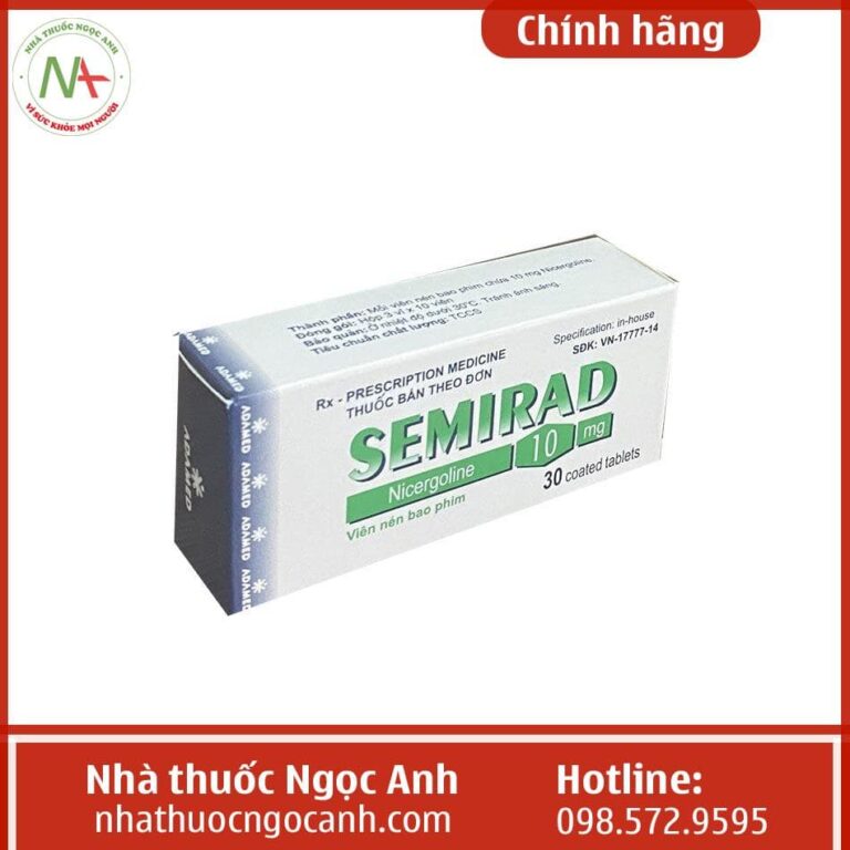 Thuốc Semirad Nicergoline 10mg là thuốc gì, giá bao nhiêu, mua ở đâu