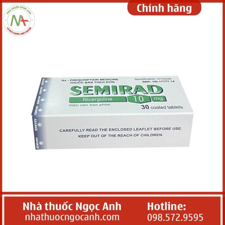 Thuốc Semirad Nicergoline 10mg là thuốc gì, giá bao nhiêu, mua ở đâu