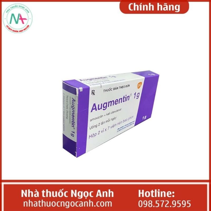 Augmentin 1g là thuốc gì? công dụng, chỉ định, giá bán