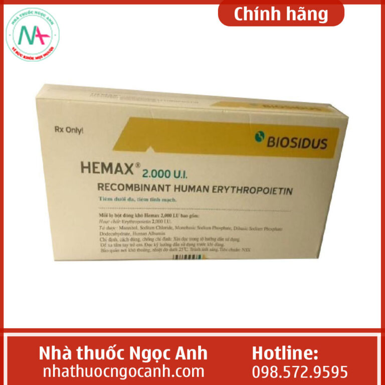 Thuốc Hemax 2.000 IU là thuốc gì, tác dụng gì, giá bao nhiêu, mua ở đâu