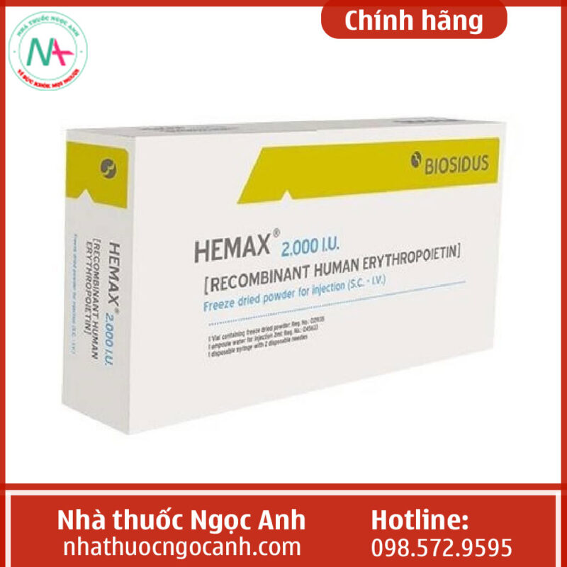 Thuốc Hemax 2.000 IU là thuốc gì, tác dụng gì, giá bao nhiêu, mua ở đâu