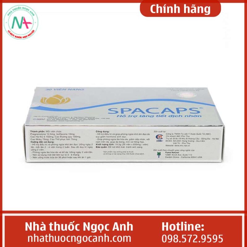 Thuốc Spacaps có tác dụng gì, có tốt không, giá bao nhiêu, mua ở đâu?