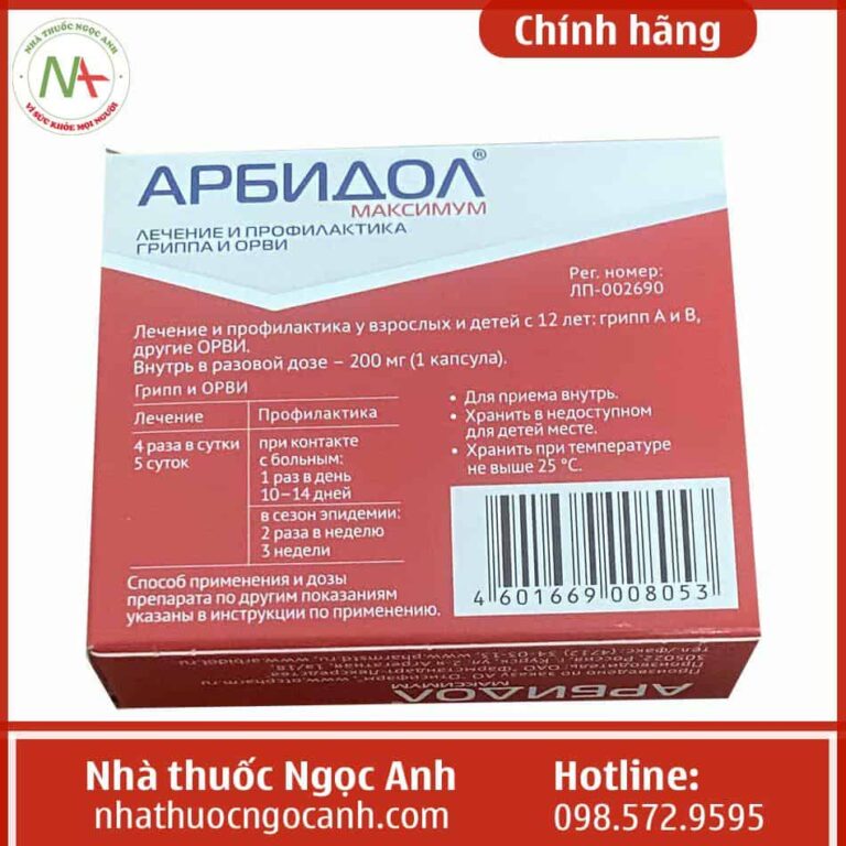 Thuốc Arbidol 200mg là thuốc gì, tác dụng gì, giá bao nhiêu, mua ở đâu?