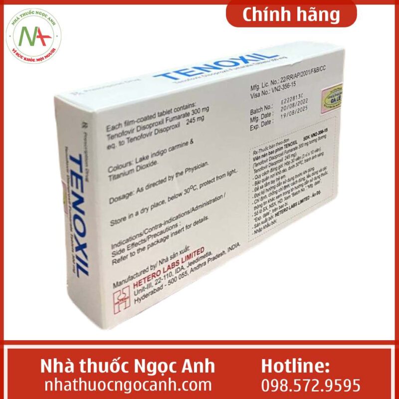 Thuốc Tenoxil 300mg là thuốc gì, tác dụng gì, giá bao nhiêu, mua ở đâu