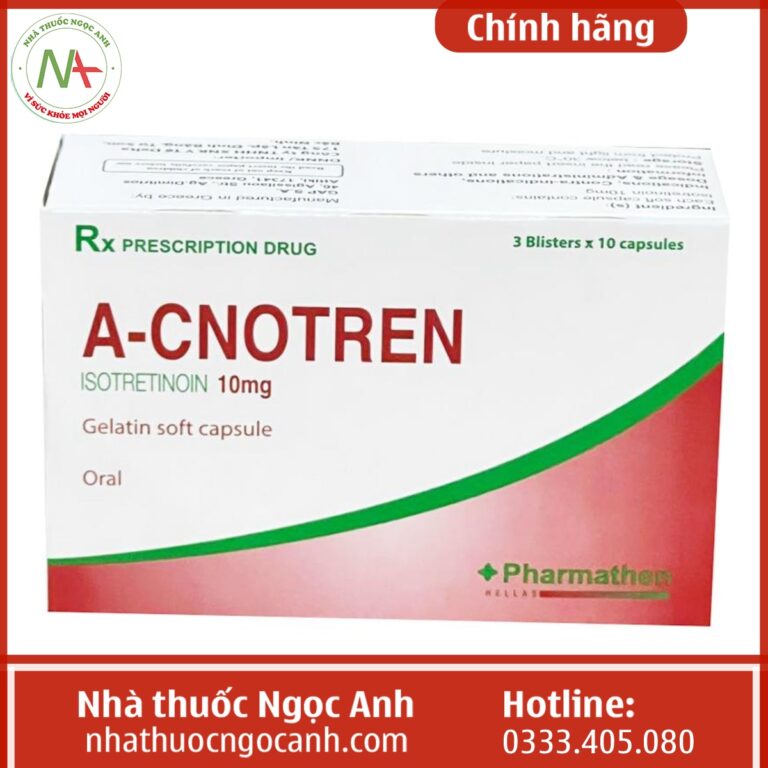 Thuốc A-Cnotren 10mg có tác dụng gì, giá bao nhiêu, mua ở đâu?