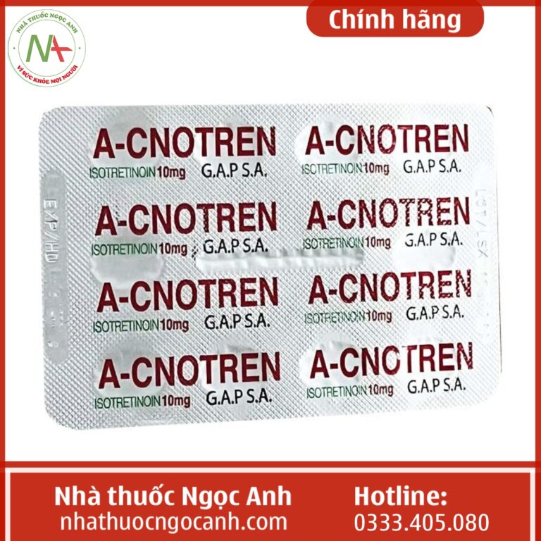 Thuốc A-Cnotren 10mg có tác dụng gì, giá bao nhiêu, mua ở đâu?