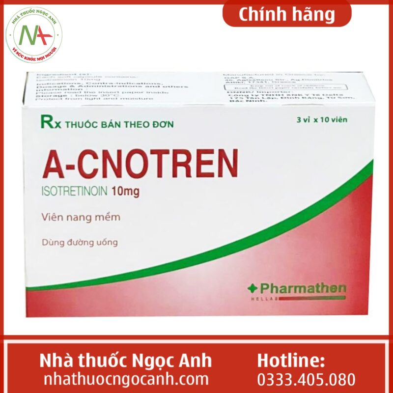 Thuốc A-Cnotren 10mg có tác dụng gì, giá bao nhiêu, mua ở đâu?
