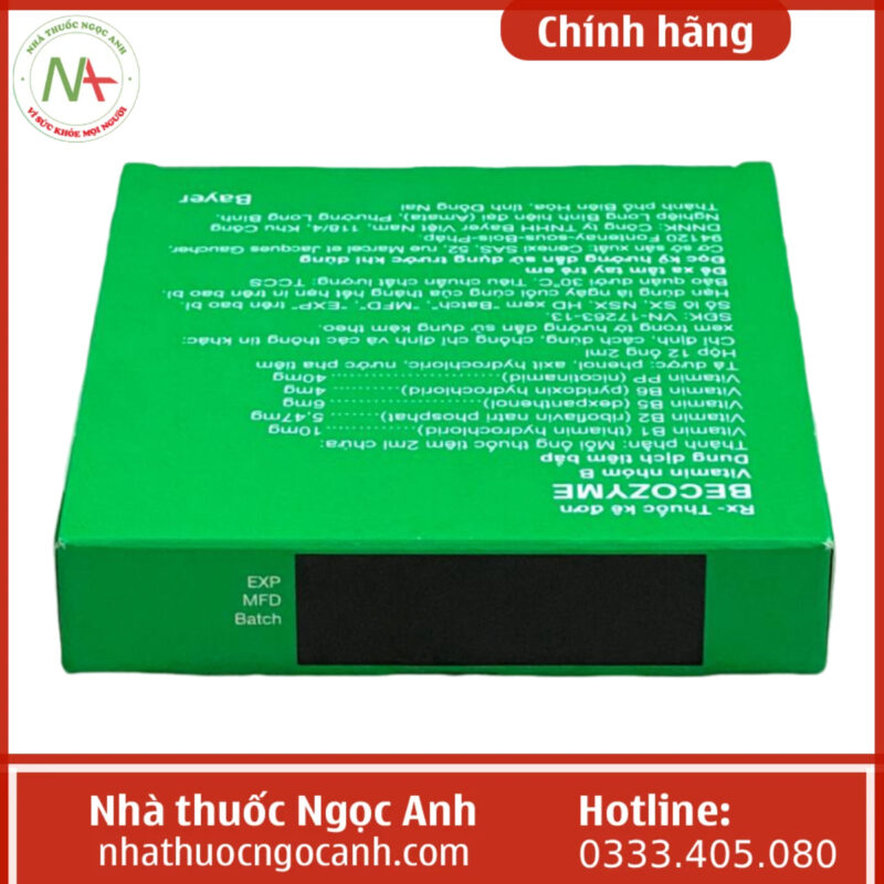 Thuốc Becozyme Inj 2ml có tác dụng gì, giá bao nhiêu, mua ở đâu?
