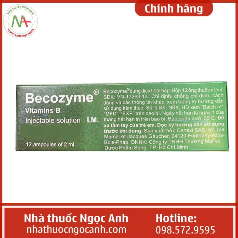 Thuốc Becozyme Inj 2ml giá bao nhiêu, mua ở đâu, có tác dụng gì?