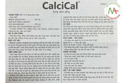 Thuốc Calcical ống 10ml là thuốc gì, tác dụng gì, giá bao nhiêu, mua ở đâu?