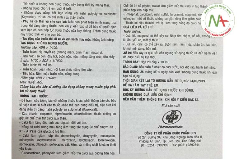 Thuốc Calcical ống 10ml là thuốc gì, tác dụng gì, giá bao nhiêu, mua ở đâu?