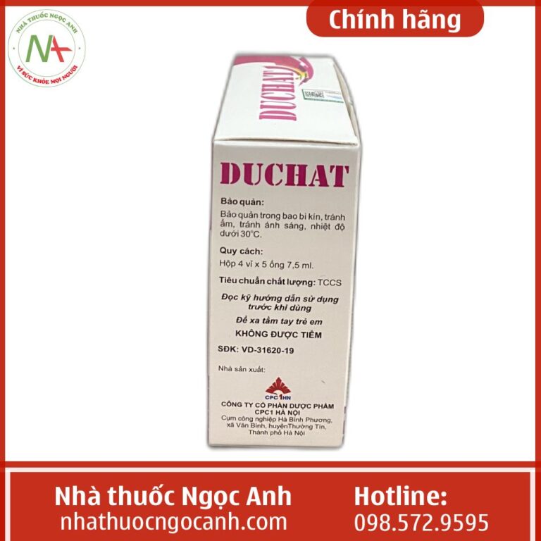 Thuốc Duchat 7.5ml uống trước hay sau ăn, giá bao nhiêu, mua ở đâu