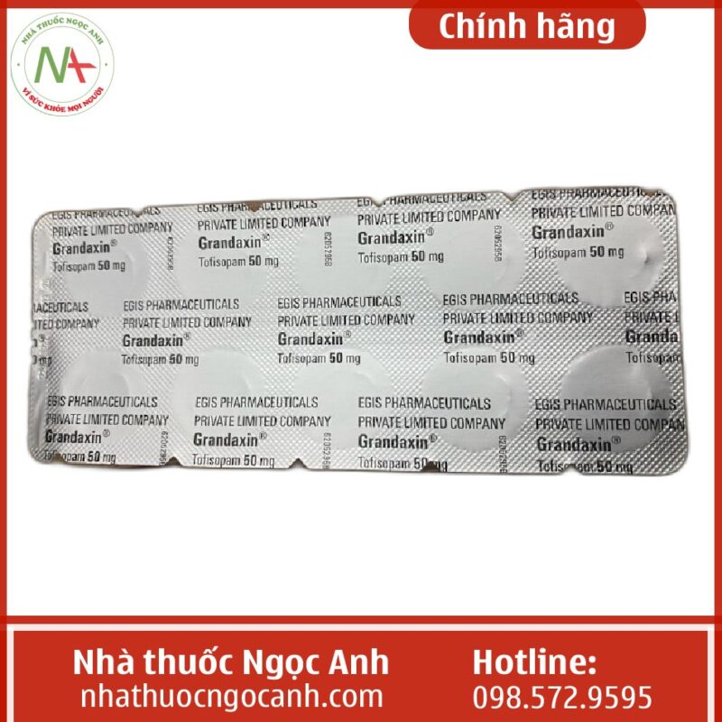 Thuốc Grandaxin 50mg có tác dụng gì, giá bao nhiêu, mua ở đâu?
