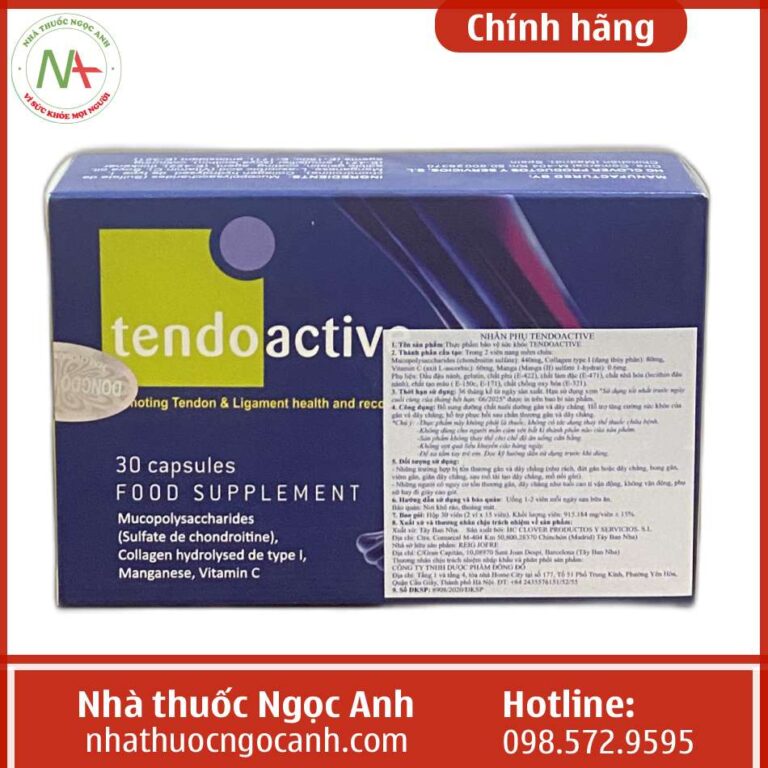 Thuốc Tendoactive có tốt không, liều dùng, giá bao nhiêu, mua ở đâu