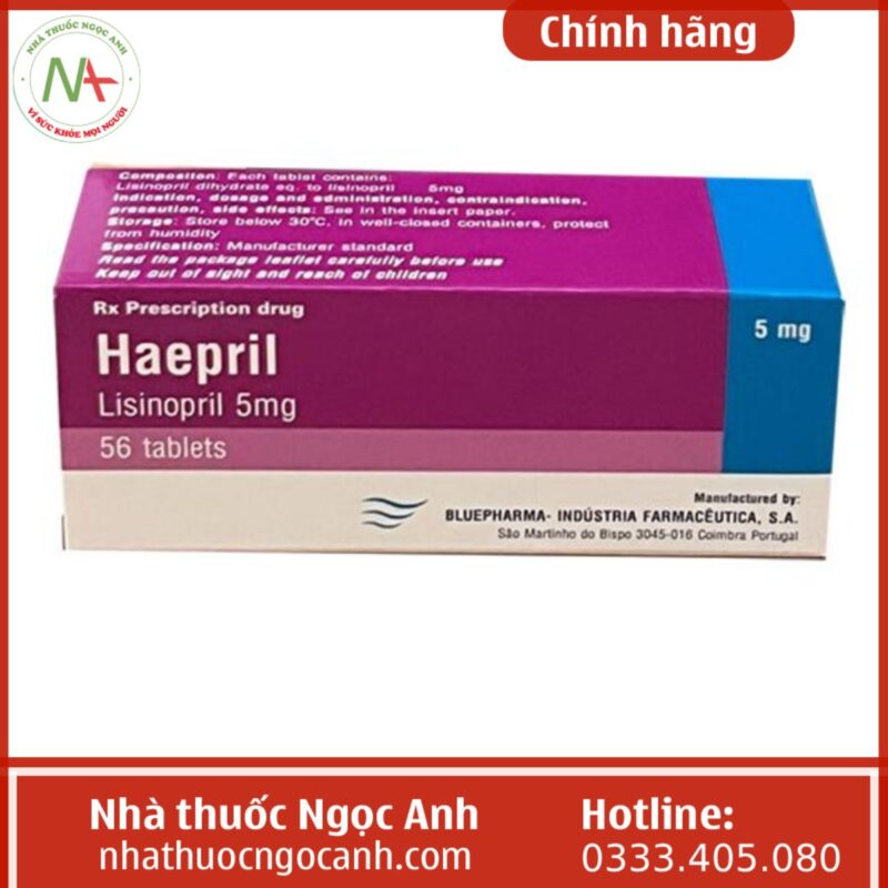 Thuốc Haepril 5mg là thuốc gì, có tác dụng gì, giá bao nhiêu, mua ở đâu?