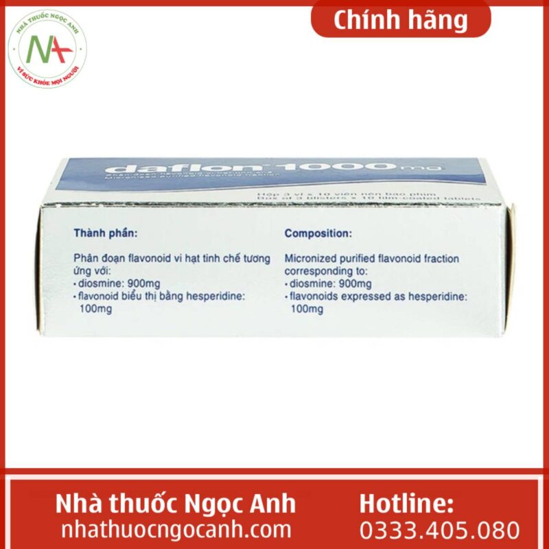 Thuốc Daflon 1000mg là thuốc gì, có tác dụng gì, giá bao nhiêu, mua ở đâu?