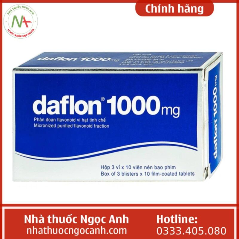 Thuốc Daflon 1000mg là thuốc gì, có tác dụng gì, giá bao nhiêu, mua ở đâu?