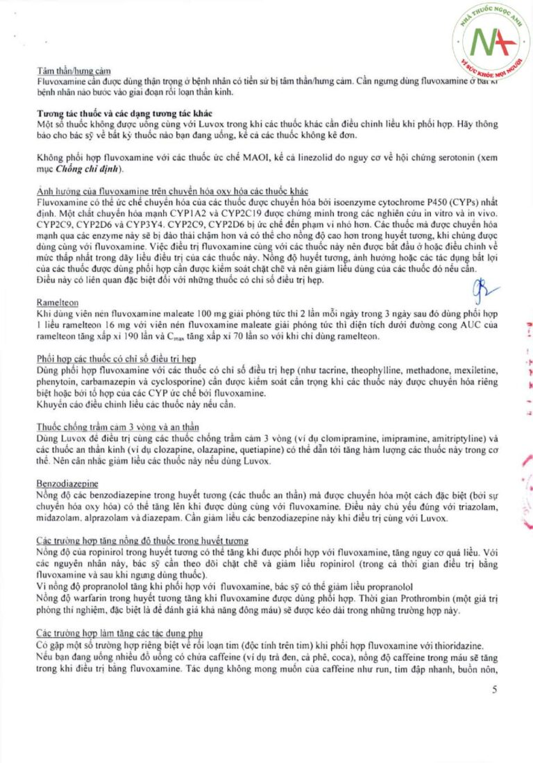 Thuốc Luvox 100mg Abbott là thuốc gì, giá bao nhiêu, mua ở đâu?