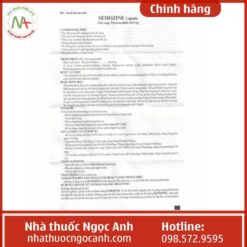 Thuốc Semozine Capsule có tác dụng gì, mua ở đâu, giá bao nhiêu?