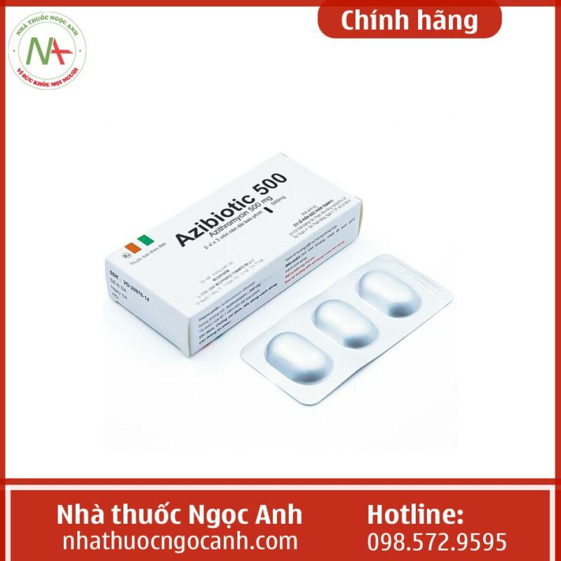 [CHÍNH HÃNG] Thuốc Azibiotic 500 điều trị nhiễm trùng do vi khuẩn