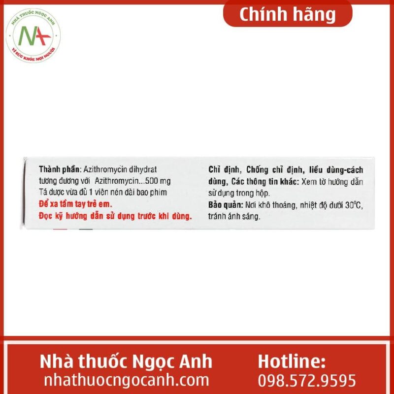 Thuốc Azibiotic 500 là thuốc gì, có tác dụng gì, giá bao nhiêu, mua ở đâu