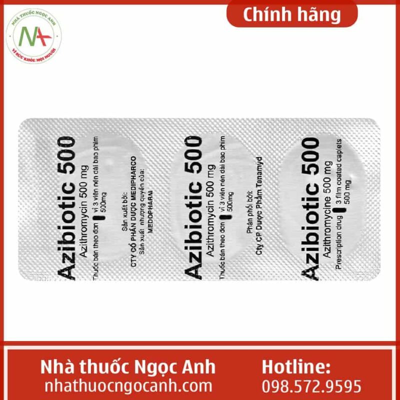 Thuốc Azibiotic 500 là thuốc gì, có tác dụng gì, giá bao nhiêu, mua ở đâu
