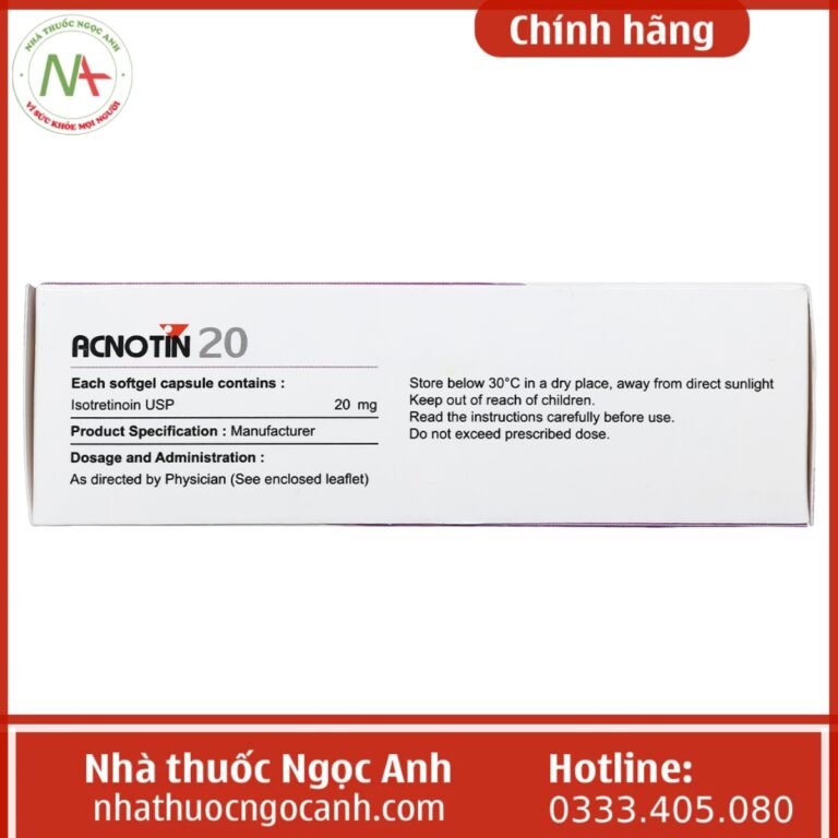 Thuốc Acnotin 20 uống bao lâu thì hết mụn, giá bao nhiêu, mua ở đâu?