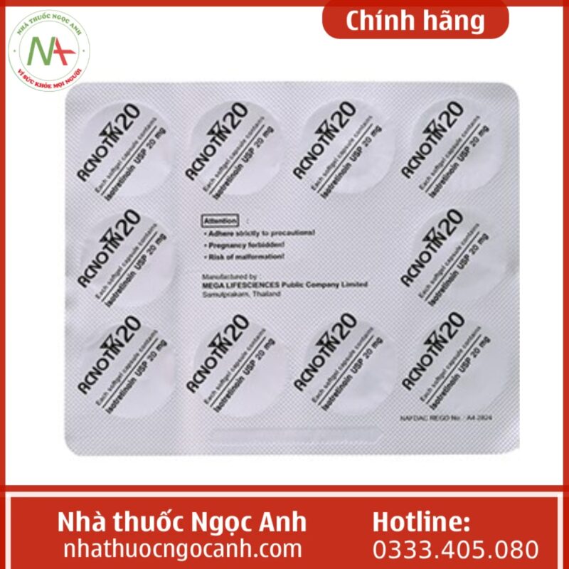 Thuốc Acnotin 20 uống bao lâu thì hết mụn, giá bao nhiêu, mua ở đâu?